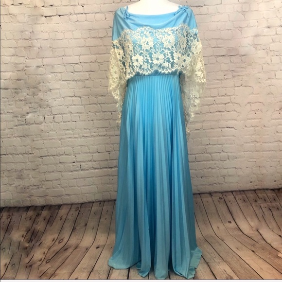Vintage | Dresses | Vintage 6 70s Baby Blue Cape Dress | Poshmark